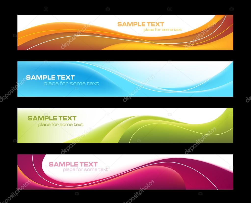 Four colorful banners Stock Vector Image by ©annafrajtova #14778233