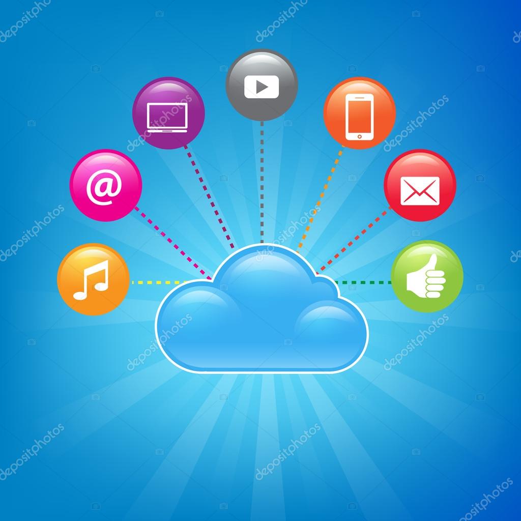 Cloud Computing Background Stock Vector by ©annafrajtova 19422889