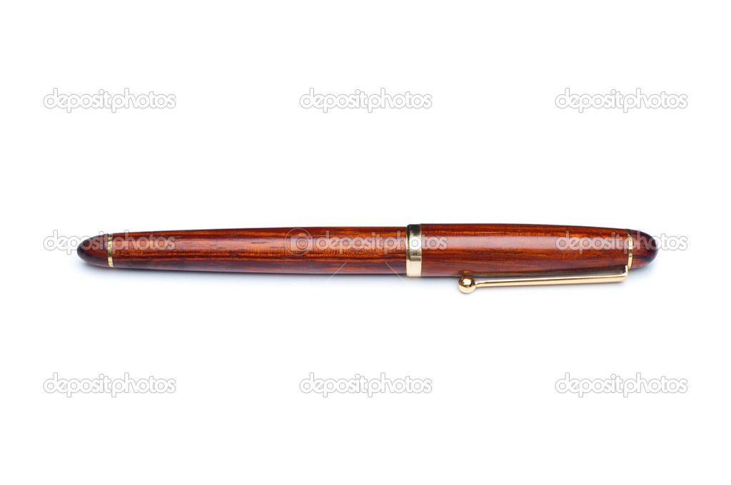 Old fountain pen isolated on white background Stock Photo by ...
