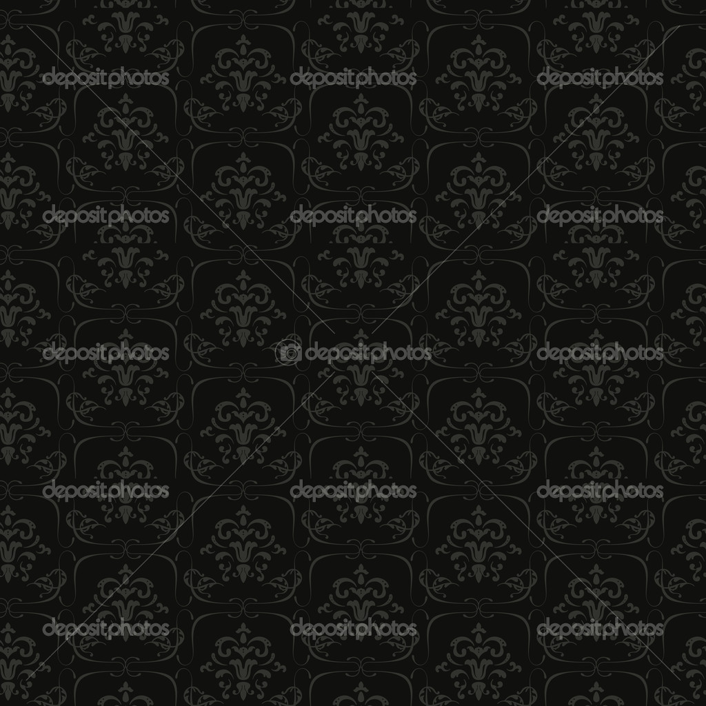 Black Seamless Floral Pattern Stock Vector Image by ©K3star #18155493