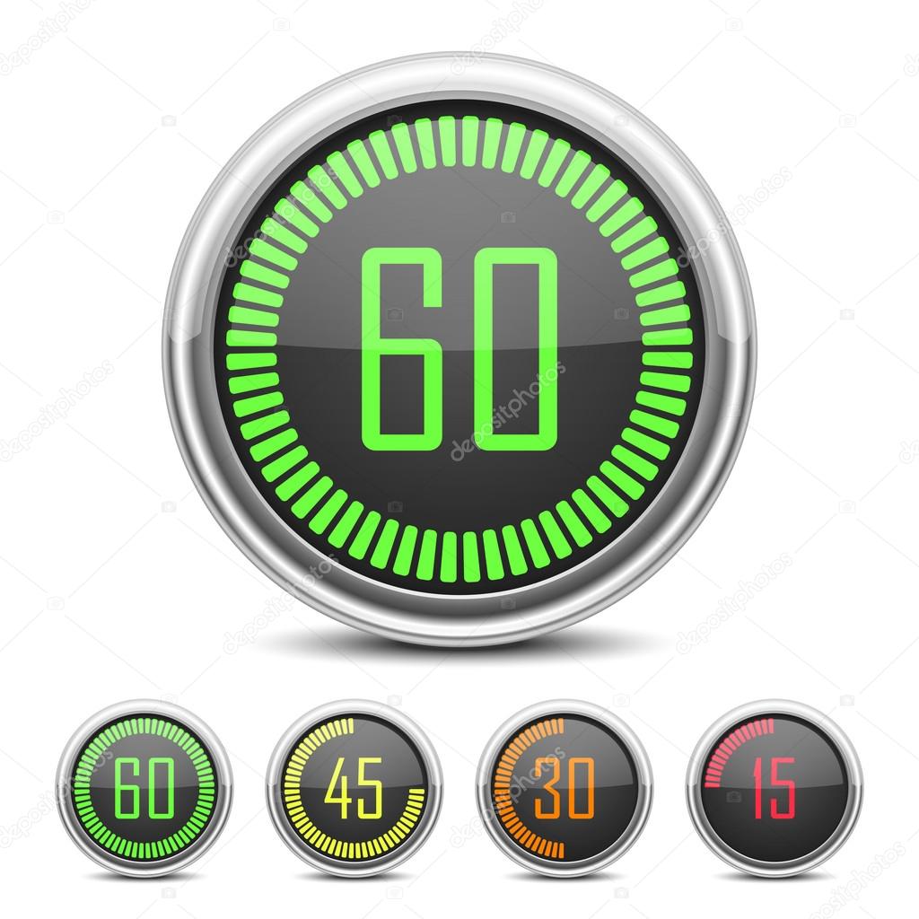 Digital Countdown Timer — Stock Vector © MSSA #20116765