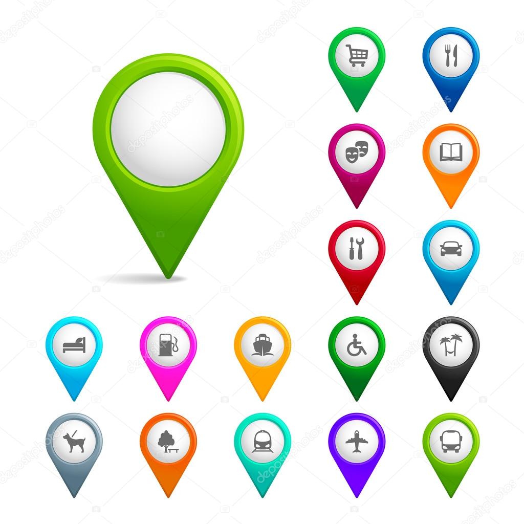 Vector map pointers Stock Vector Image by ©K3star #45910367