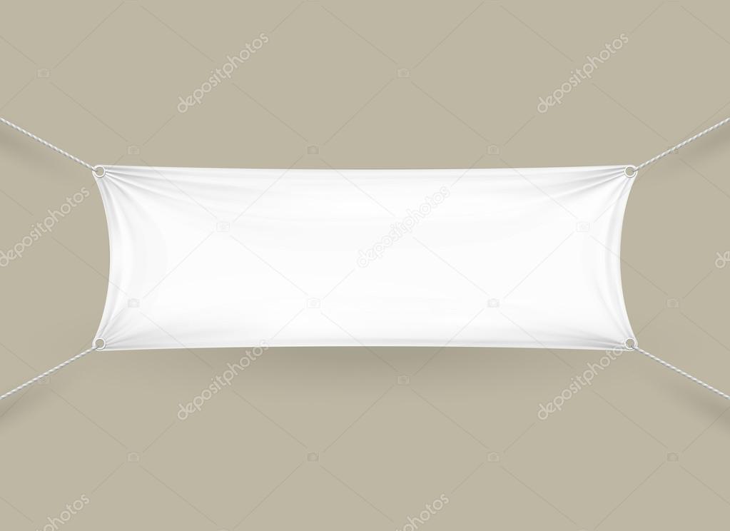 Blank white rectangular horizontal banner Stock Vector Image by ©K3star ...