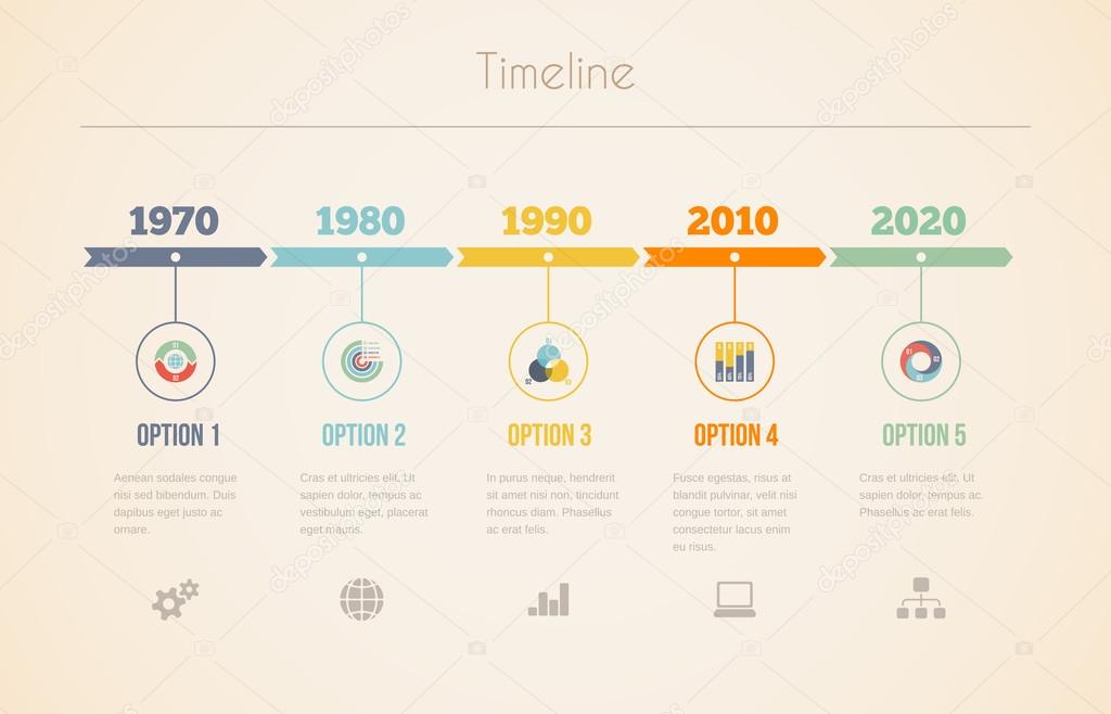 Visual date line in retro colors Stock Vector Image by ©K3star #48584993