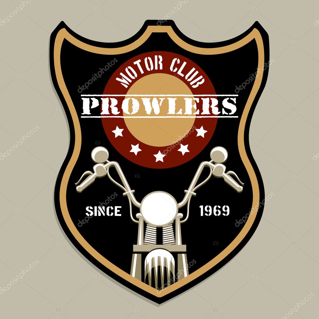 Motorcycle group badge-style logo — Stock Vector © MSSA #48874133