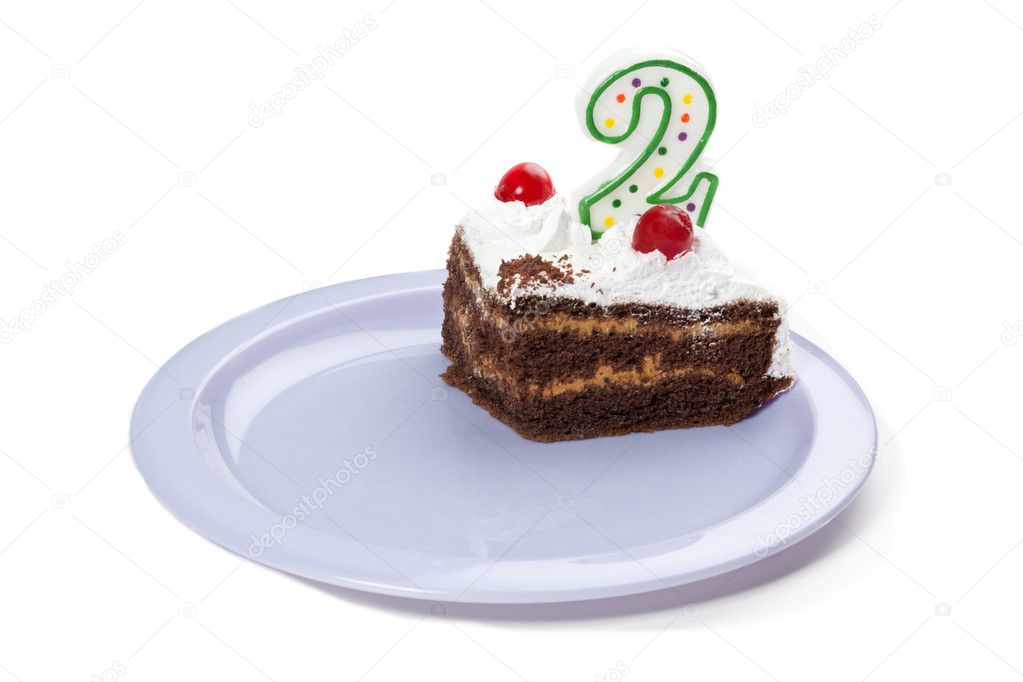 Birthday cake with one candles Stock Photo by ©Baton72 16261443