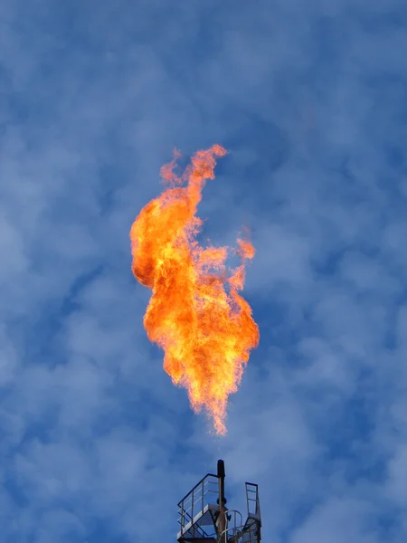 Burning oil gas flare Stock Photo by ©Baton72 42885157