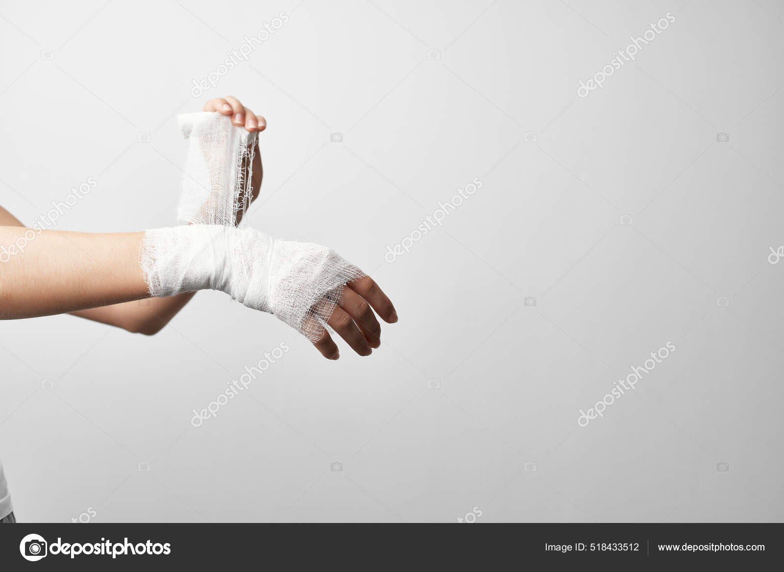 Hand injury bandaging close-up medicine — Stock Photo © ShotStudio ...