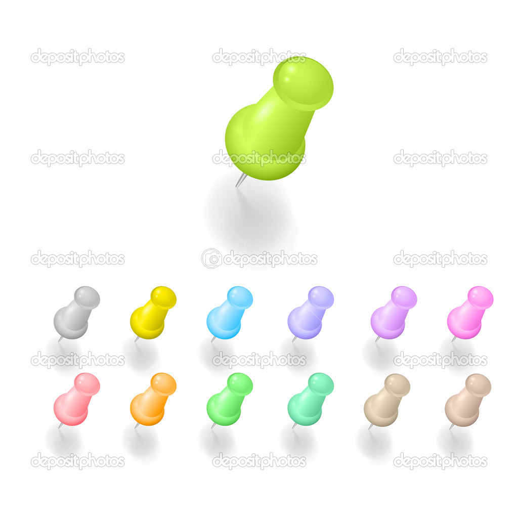 Set de pin de color . Vector de stock por ©vadimrysev 43222525