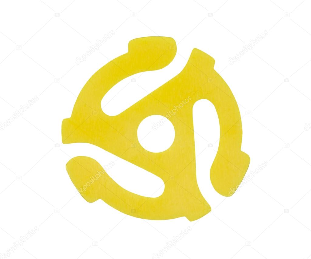 Yellow Vinyl 45 RPM Record Adapter Stock Photo by ©trekandshoot 19380827