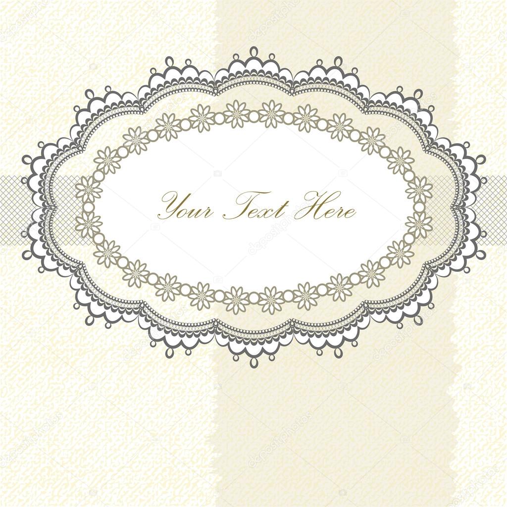 Lace frame on textured background — Stock Vector © Teneresa #19202861