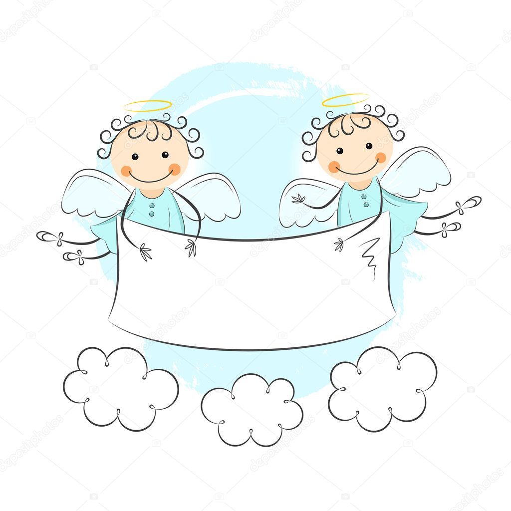 Two little angels Stock Vector Image by ©Teneresa #27853107