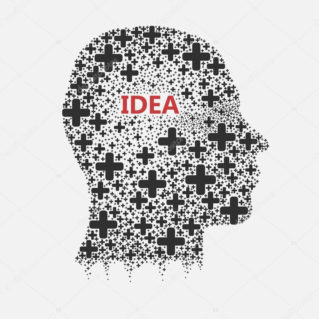 Human head thinking, creating new idea Stock Vector Image by ©jugulator ...