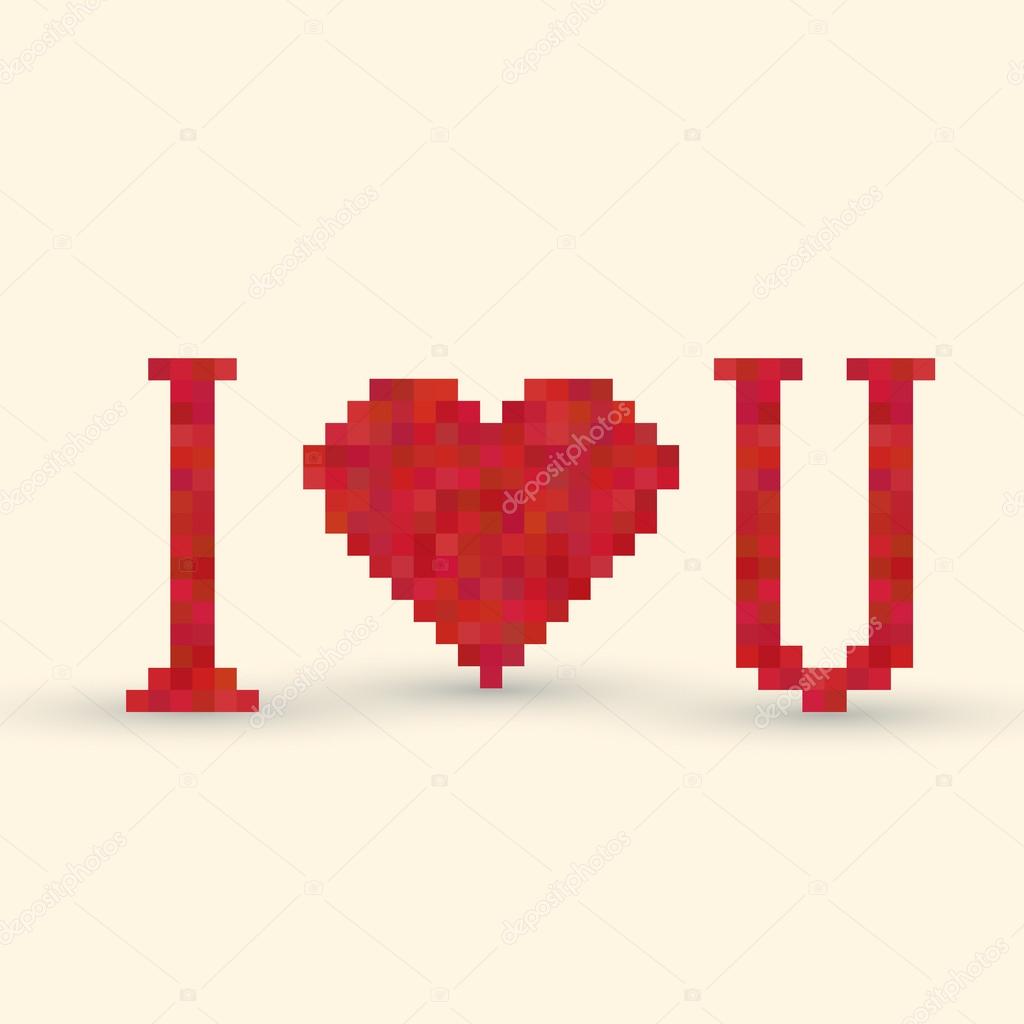 Vector vintage 8-bit love Stock Vector Image by ©jugulator #40152413
