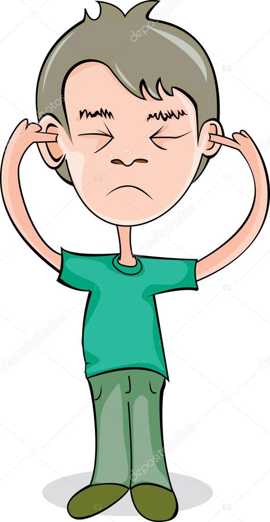 Boy covering his ears Stock Vector Image by ©I.Martin #24124535