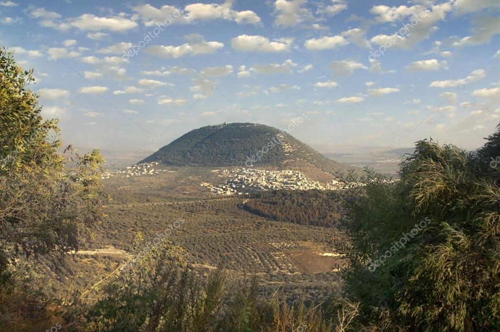 Biblical Mount Tavor and the Arab village Stock Photo by ©irisphoto11 ...