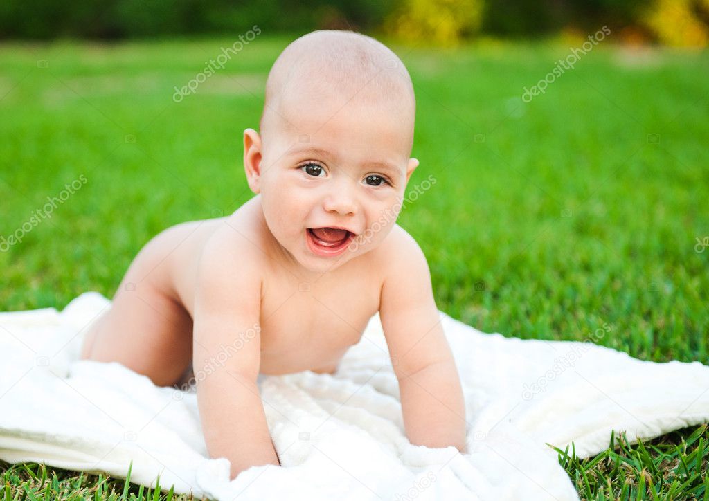 Cute boy on a background of nature Stock Photo by ©esperanzacarlos 30955481