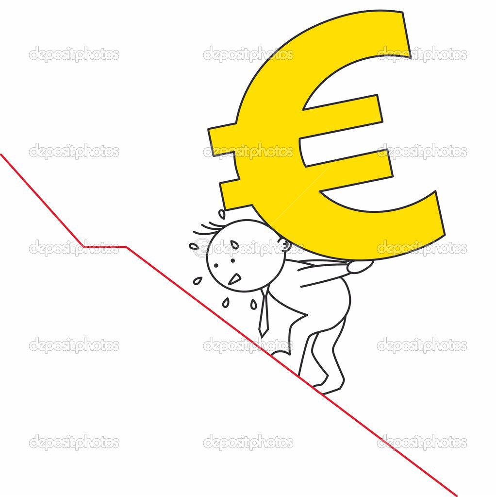Man carrying a steep euro Stock Vector Image by ©sbego #12744636