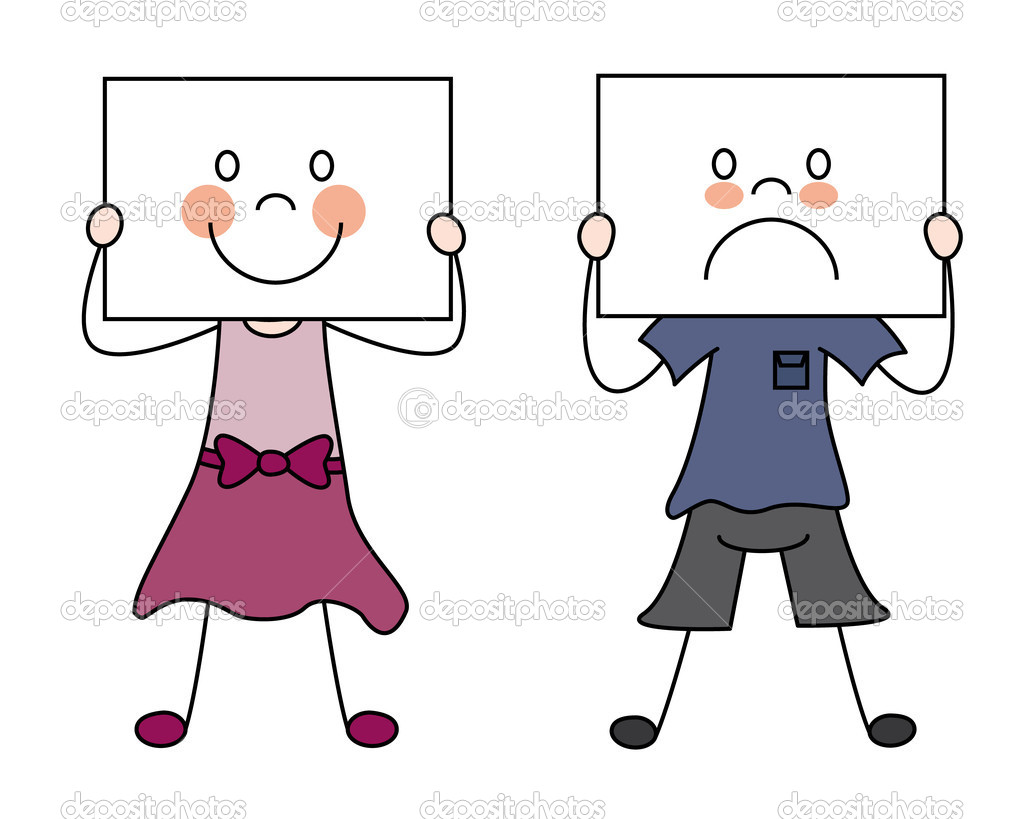 Niños mostrando sus emociones vector, gráfico vectorial © sbego imagen ...