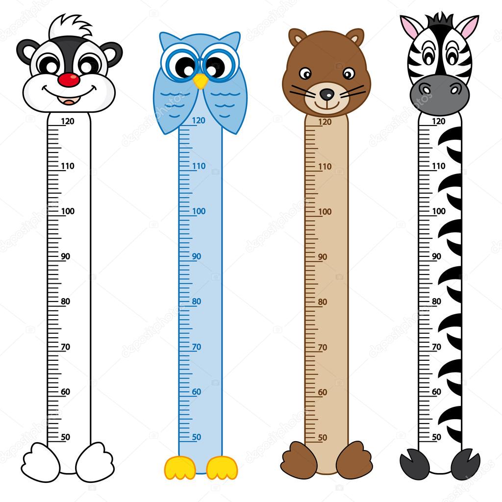 Bumper children meter wall. Animals Stickers — Stock Vector © sbego ...