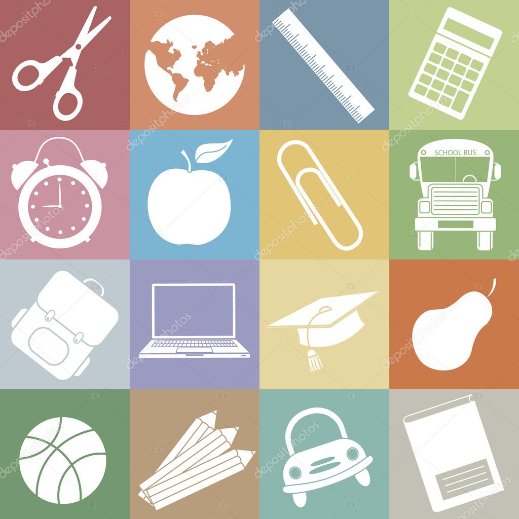 Iconos escolares Vector de stock por ©sbego 39171169