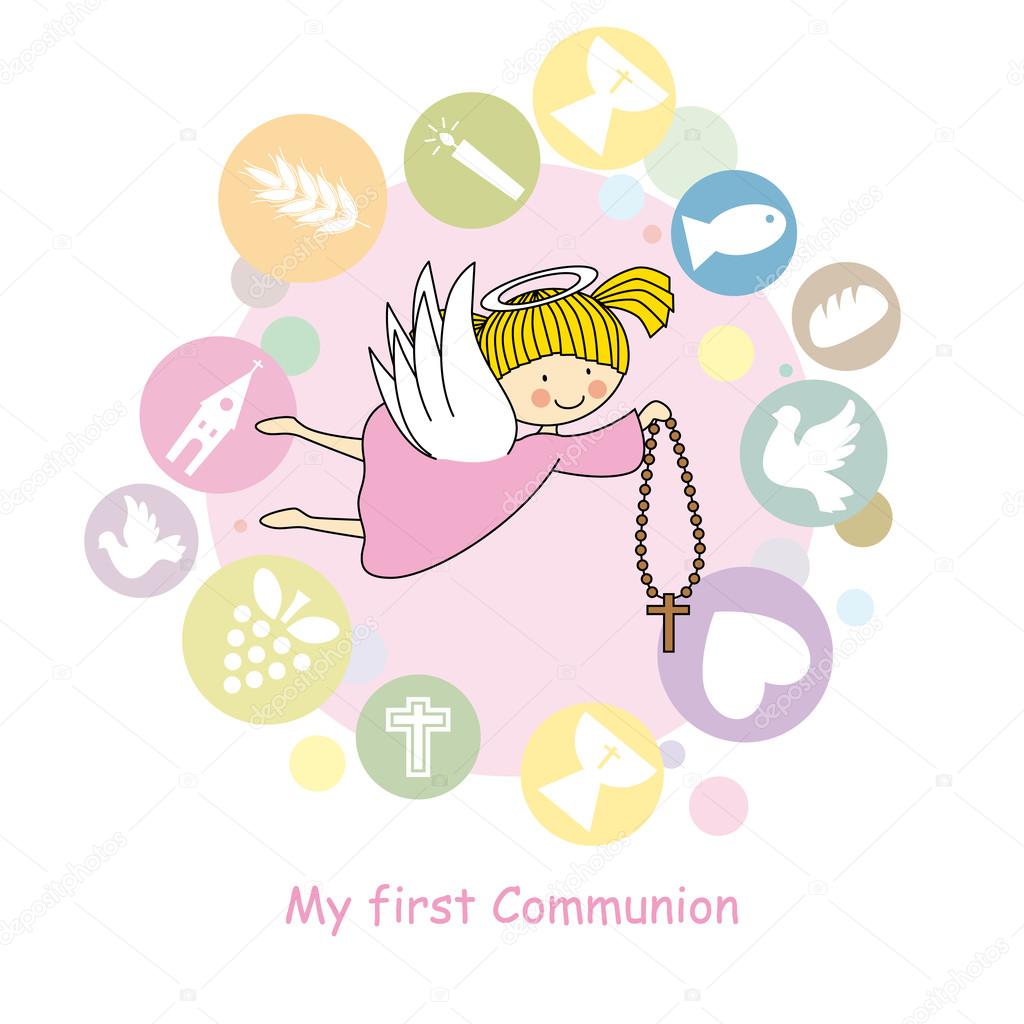 My first communion — Stock Vector © sbego #42806723