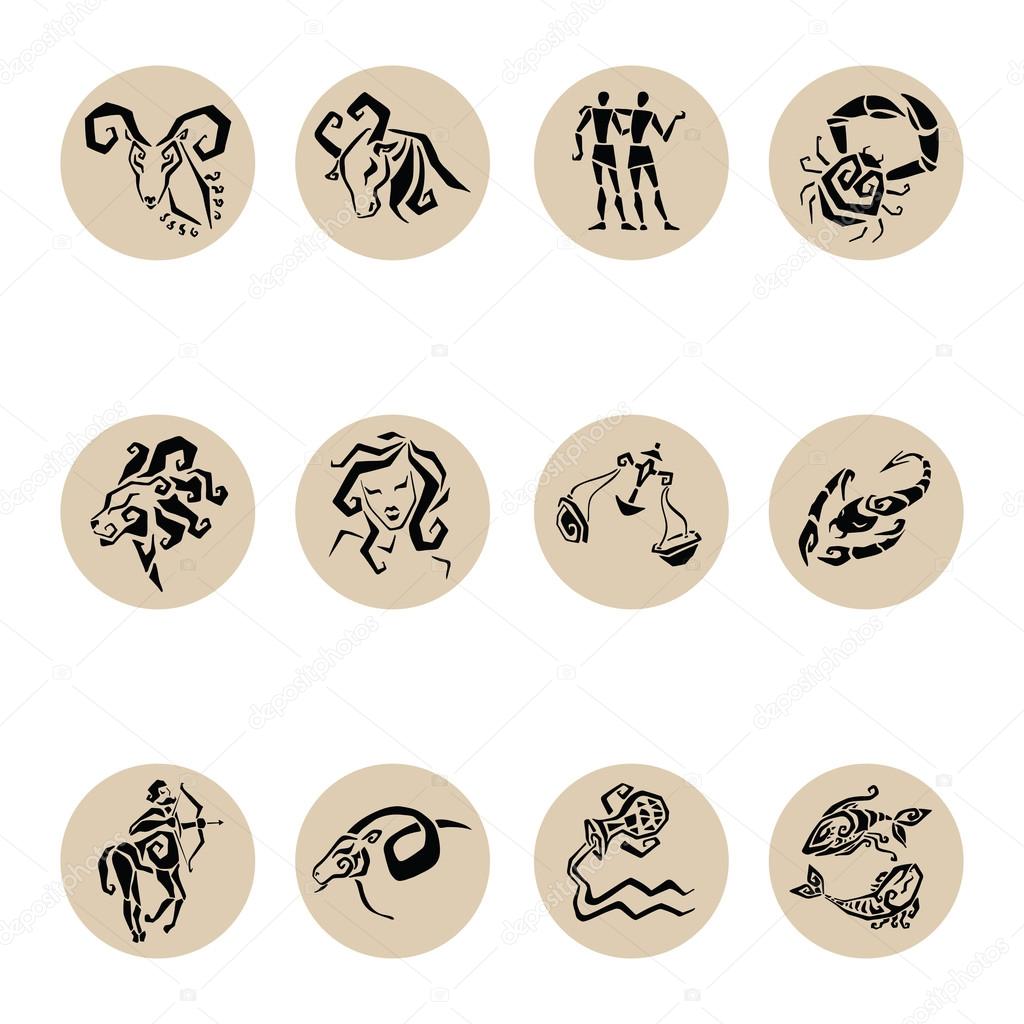 Horoscope Zodiac Star signs, vector set. — Stock Vector © katyaulitina ...