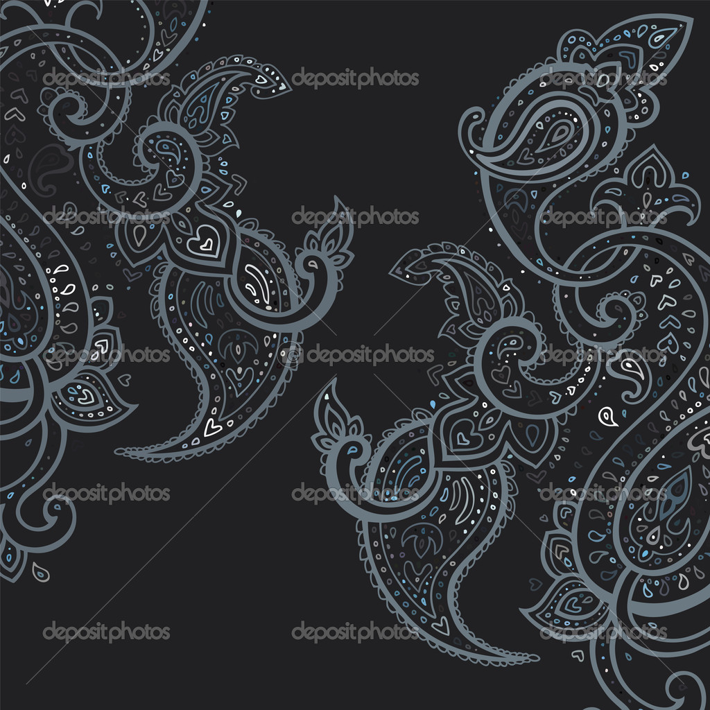 Paisley background. Hand Drawn ornament. Stock Vector Image by ...