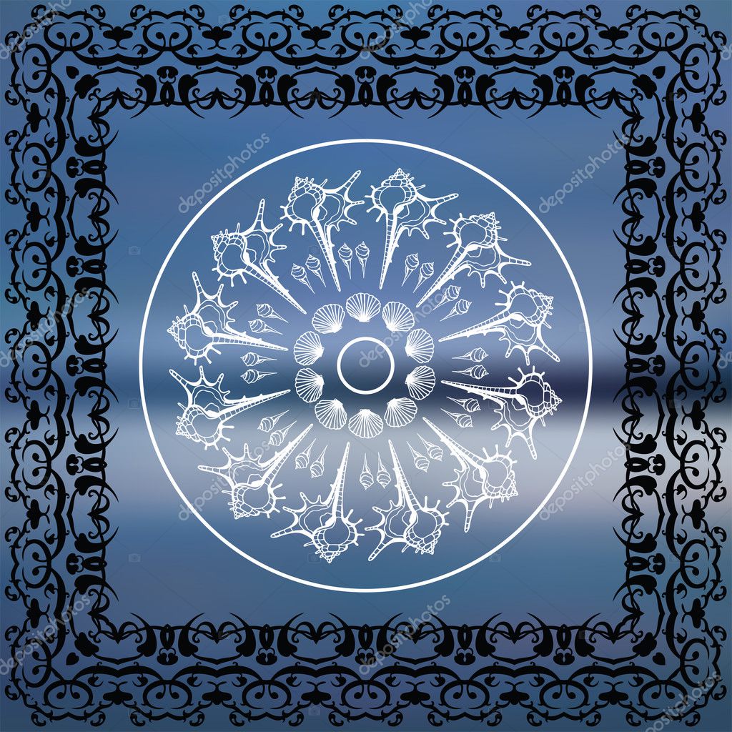 Mandala. Sea background. — Stock Vector © katyaulitina #47425879