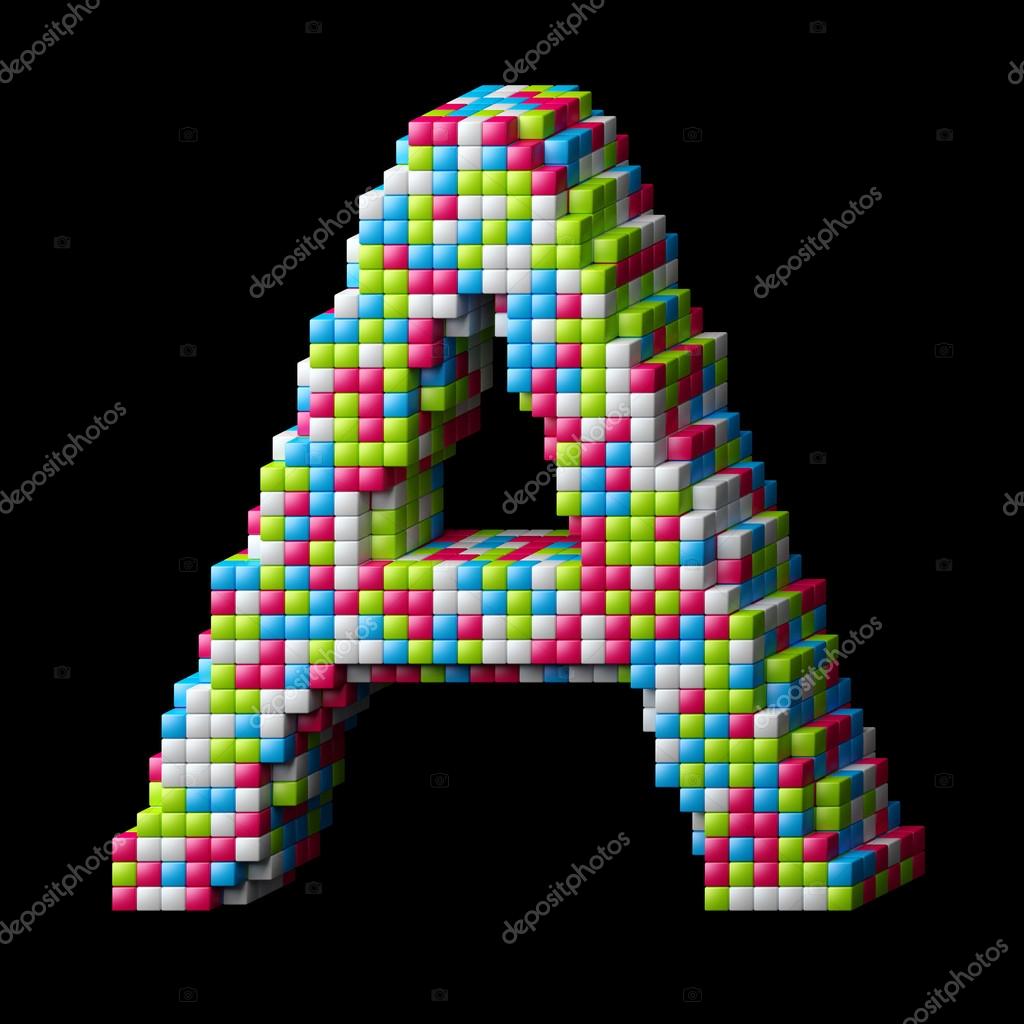 3d pixelated alphabet letter B — Stock Photo © madgooch #23215514