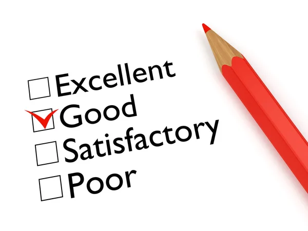 Mark Excellent: evaluation form and pencil Stock Photo by ©madgooch ...