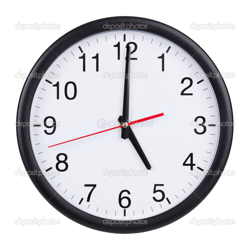 5:00 en el reloj de marcación — Foto de stock © Dimedrol68 #29318983