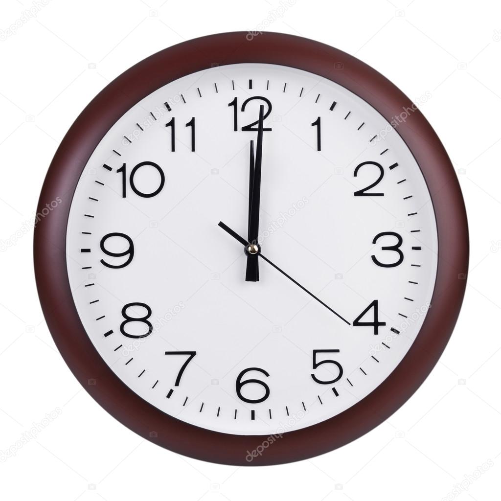 Meio-dia no mostrador do relógio redondo — Fotografias de Stock ...