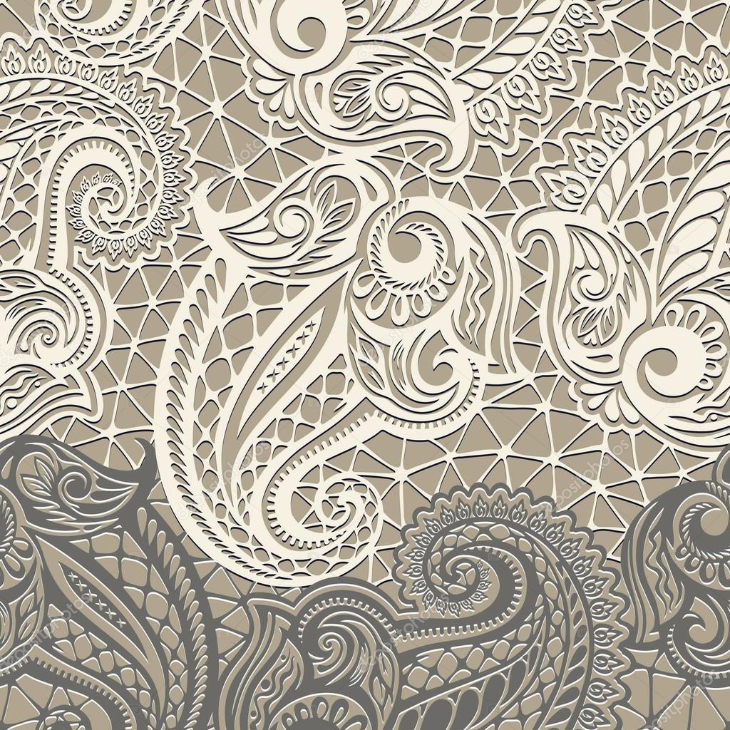 Paisley Seamless Lace Pattern Stock Vector Image By ©olgalis 31212311