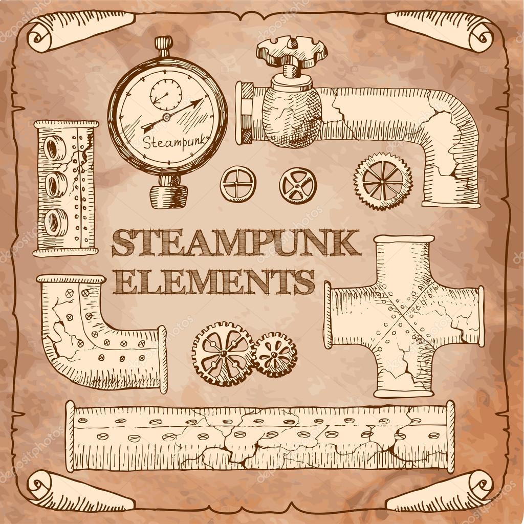 Steampunk element switches Stock Vector Image by ©Margarita_87 #43501189