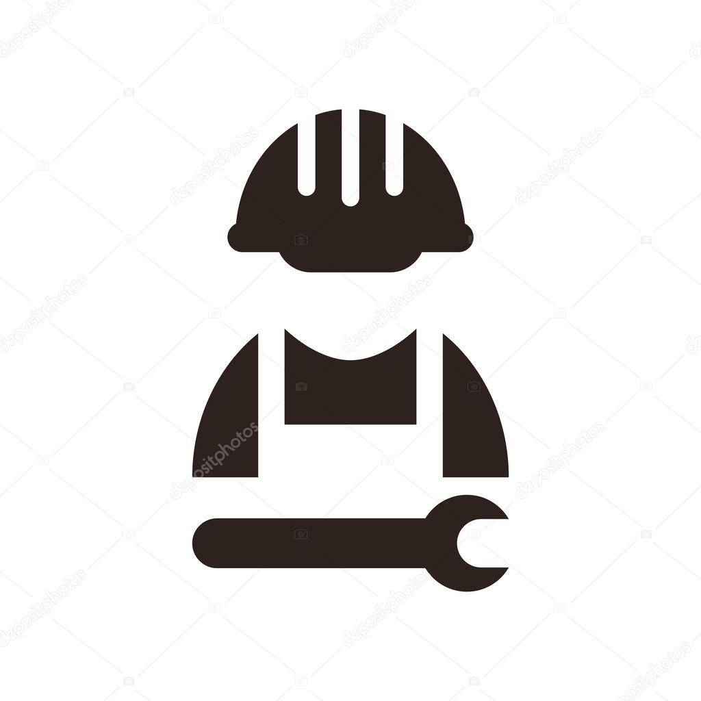 Construction worker icon Stock Vector by ©nikolae 46364565