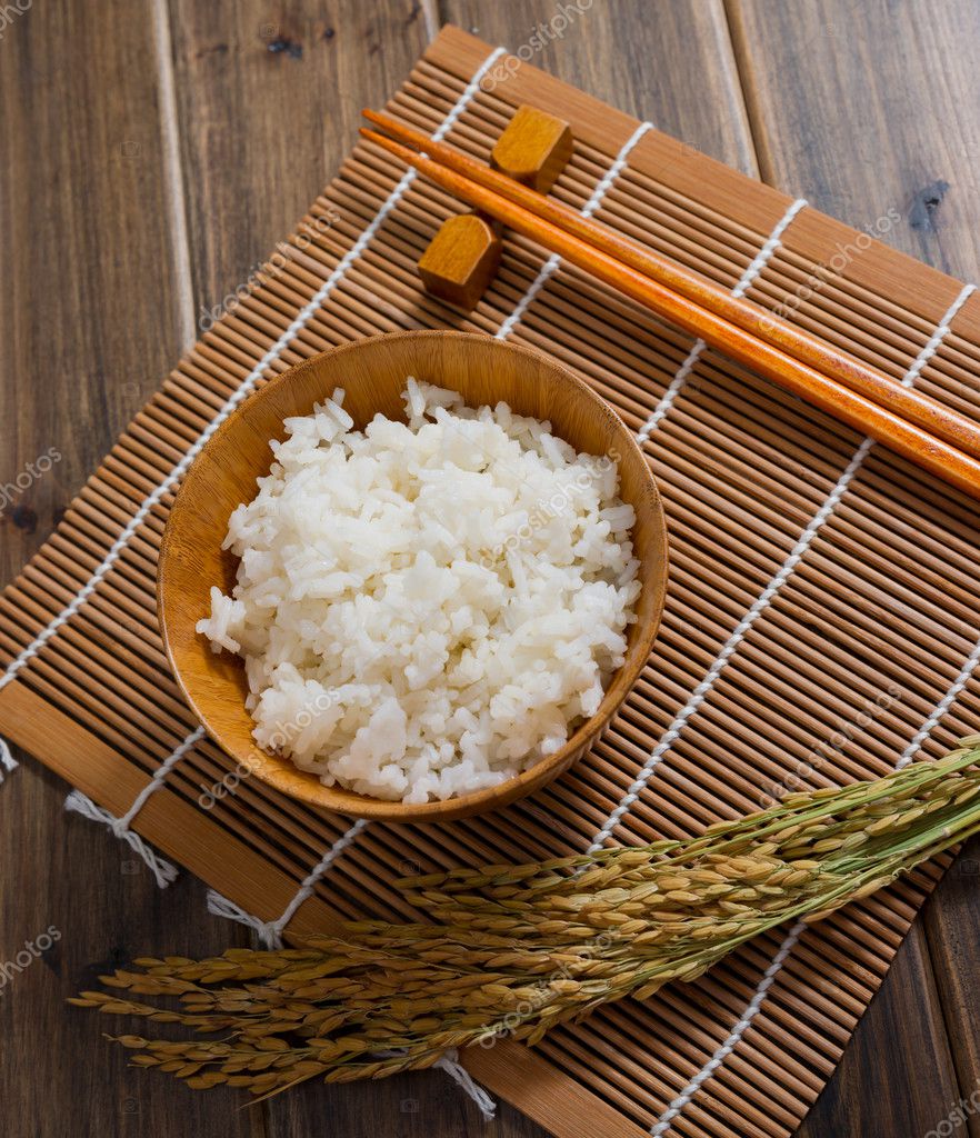 The rice on bamboo mat Stock Photo by ©roseburn3djob 14554915