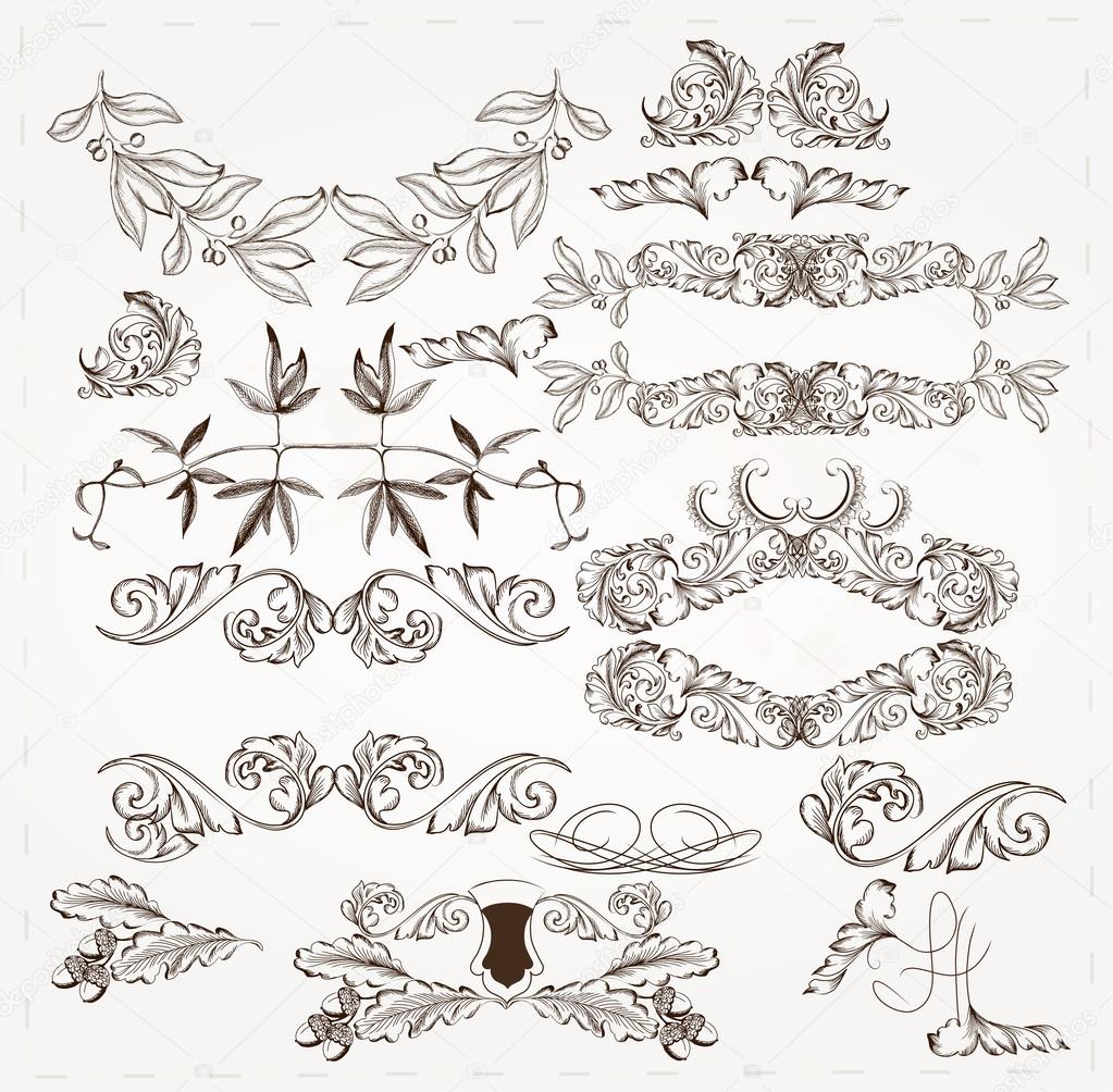Calligraphic decorative design elements — Stock Vector © MashaKotscur ... Calligraphic decorative design elements — Stock Vector © MashaKotscur ...