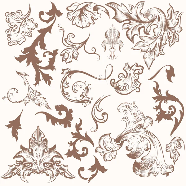 Set of vintage vector swirls for design Stock Vector Image by ...
