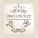 Vintage certificate with gold, luxury, ornamental frames Stock Vector ...