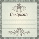 Vintage certificate with gold, luxury, ornamental frames Stock Vector ...