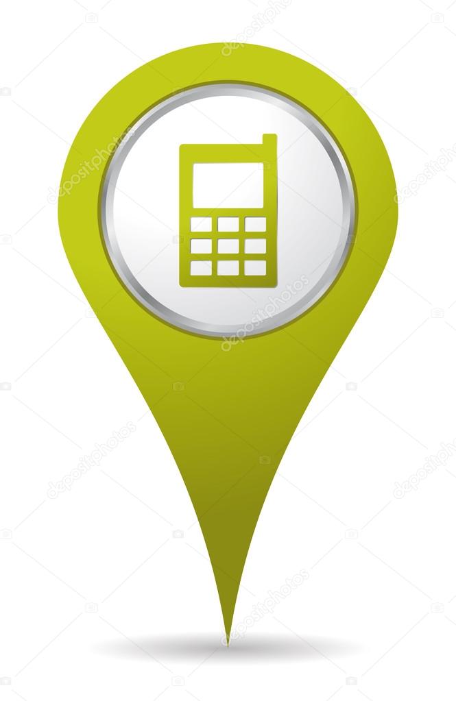 Location mobil phone icon — Stock Photo © oculo #19884997