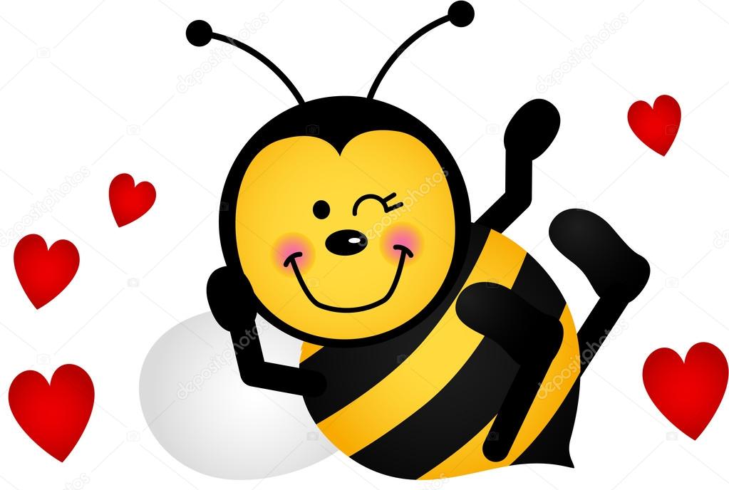 Cute Love Bee — Stock Vector © socris79 #38194059
