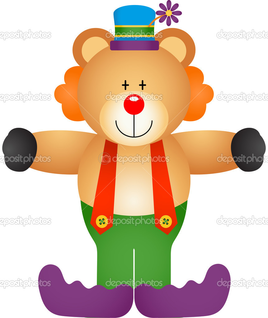 Teddy Bear Clown Stock Vector by ©socris79 39403549