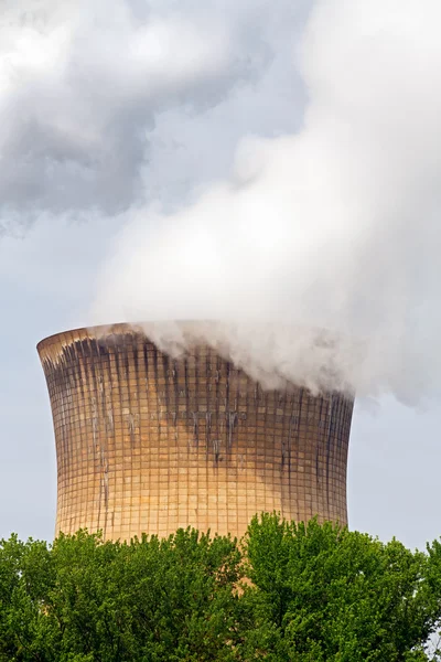 Cooling Tower with Steam - Stock Image - Everypixel