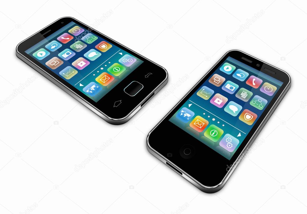 Two mobile phones on a white — Stock Photo © york_76 #12707444