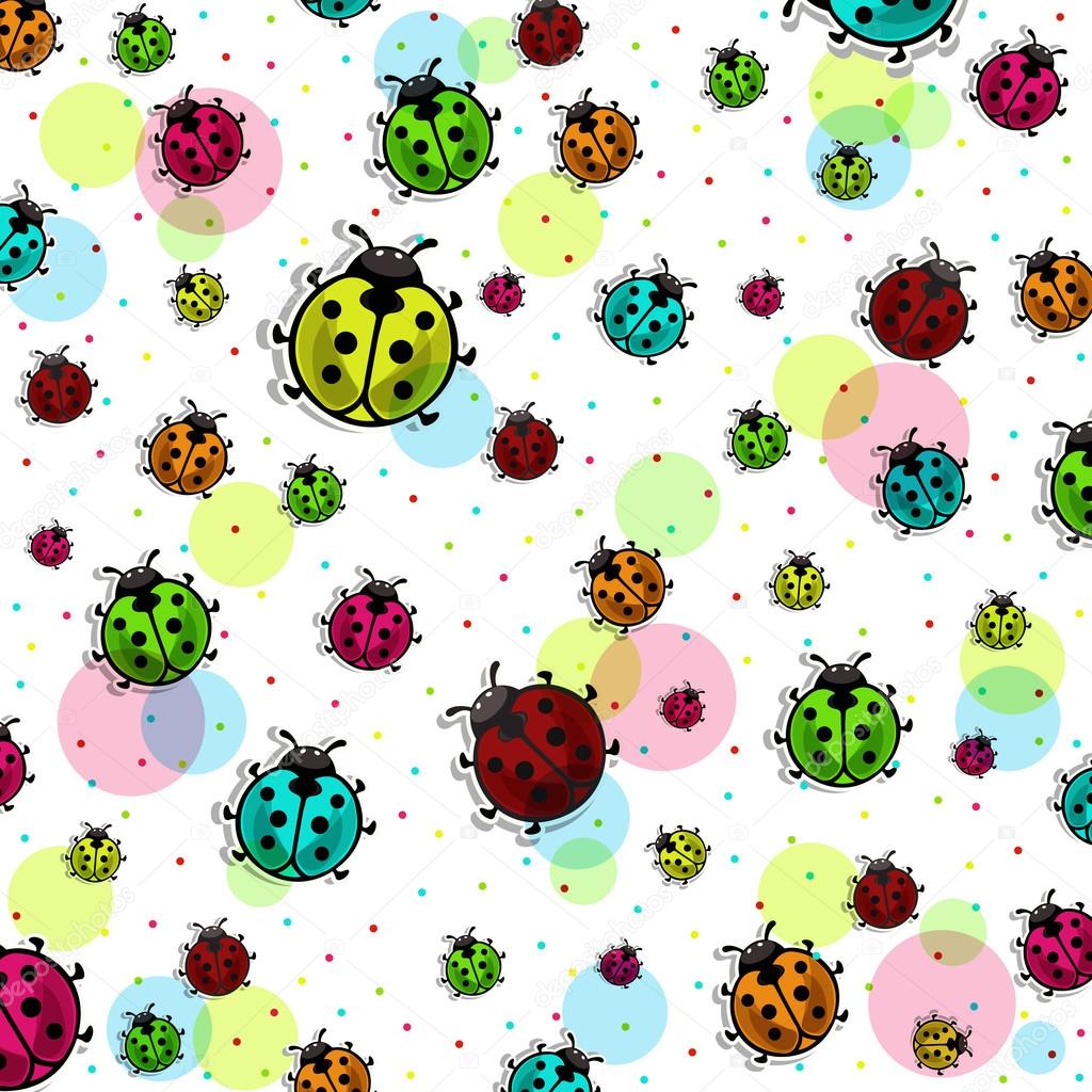 Beautiful, colorful ladybugs — Stock Vector © ykononova #12308301