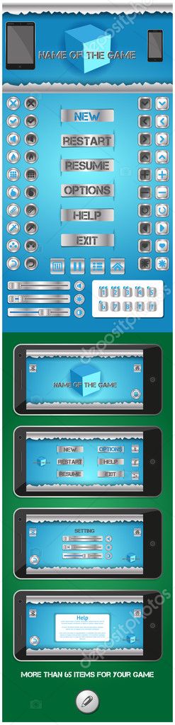 Interfaz gráfica de usuario para juegos 2 Vector de stock por ©akam ...