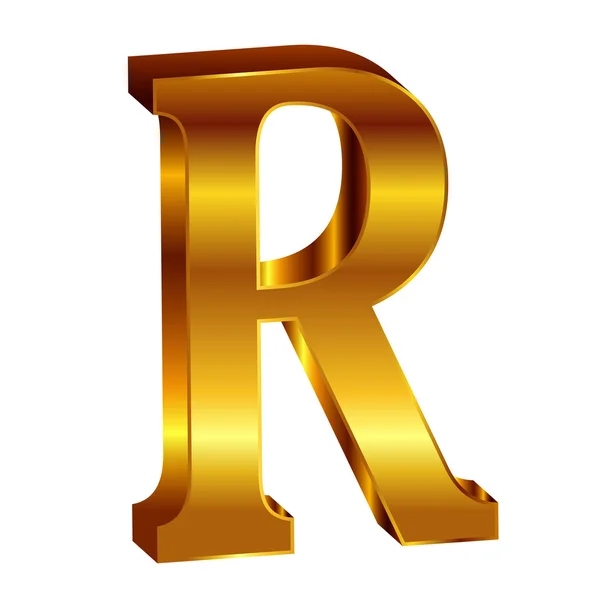 Letra r oro imágenes de stock de arte vectorial | Depositphotos