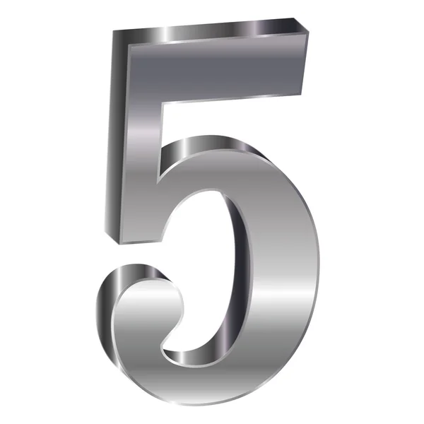 3D Silver Number 5 — Stock Photo © georgios #3454001